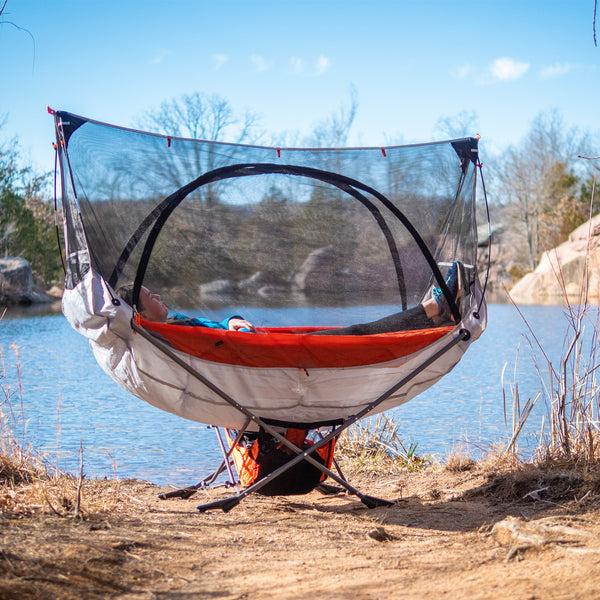 Portable Folding Camping Hammock with Stand Underquilt and Netting ...